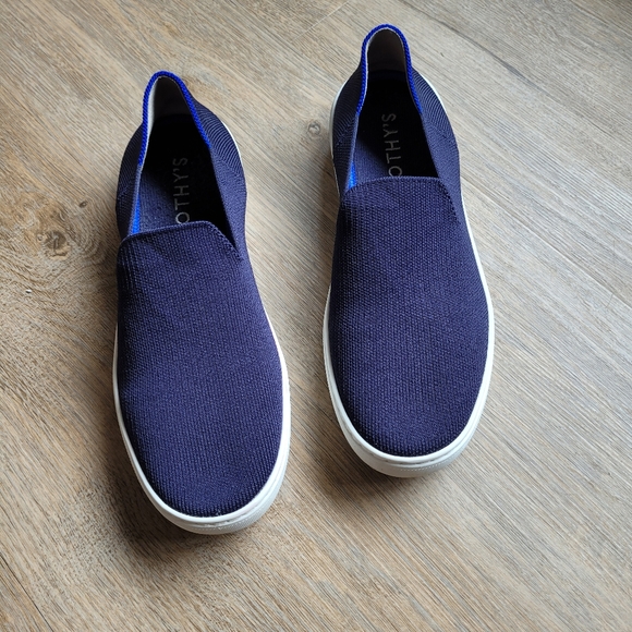 Rothy's | Shoes | Rothys Slip On Sneakers Shoes Navy Blue Stripes ...